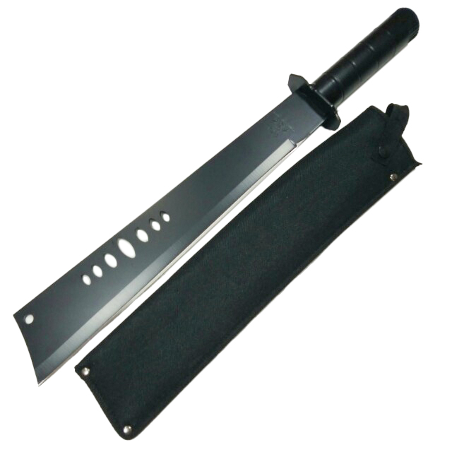 Black Seven Holes Machete - Knives & Swords Specialist
