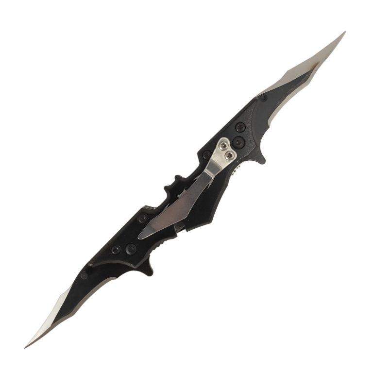 Black Small Batman Double Blade Folding Knife - Knives & Swords Specialist