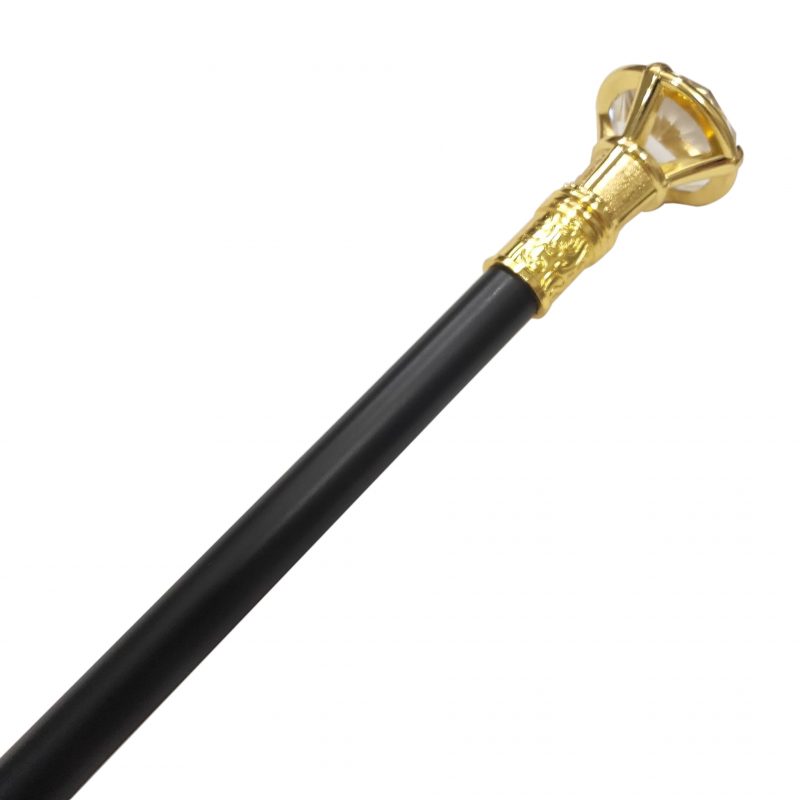 Gold Diamond Walking Stick - Knives & Swords Specialist