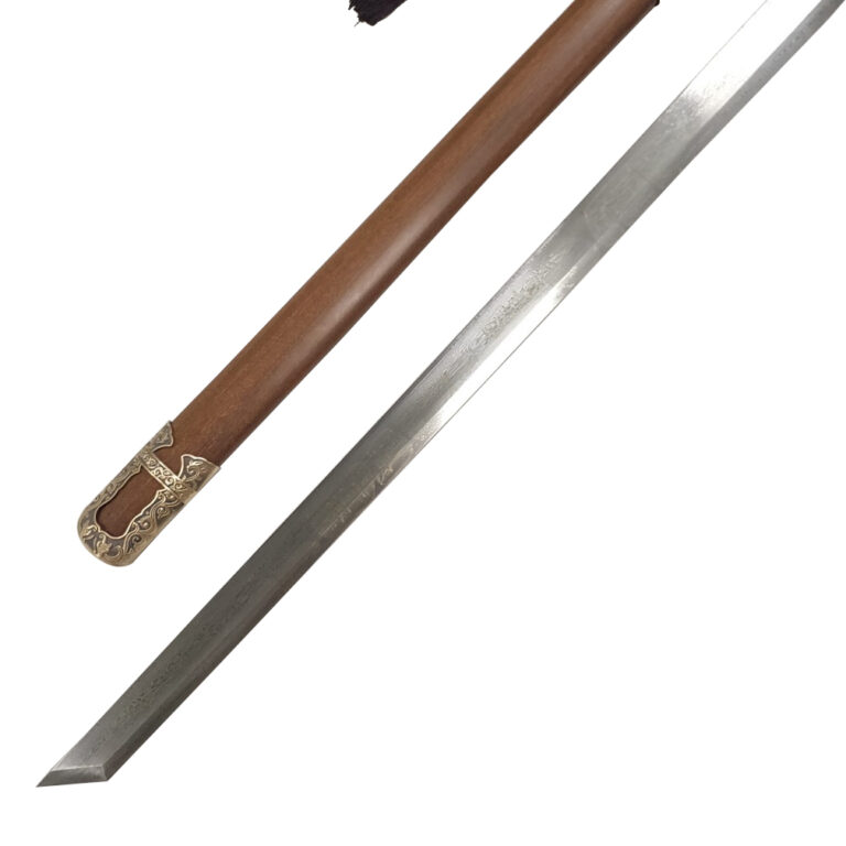 Dragon Phoenix Pattern Steel Tang Sword - Knives & Swords Specialist